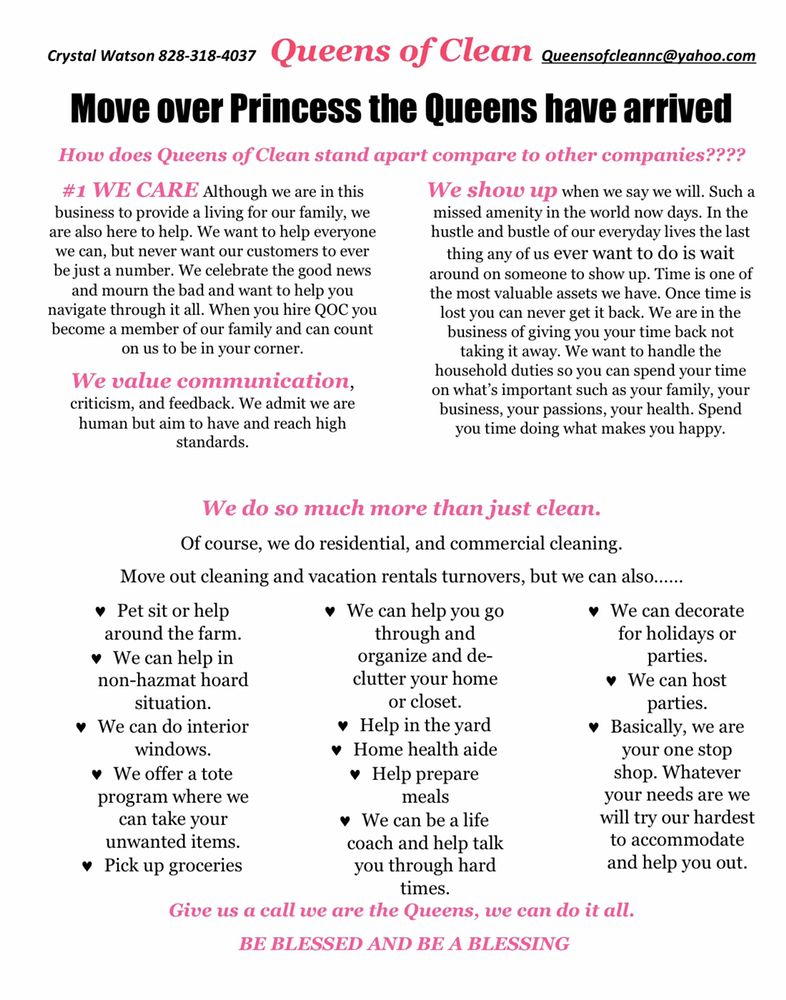 Queens of Clean in Hendersonville, NC – Reviews, Hours, and Contact Details