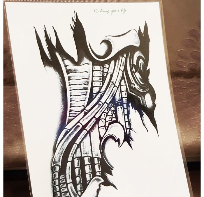 【萌古屋】Z系列逼真盔甲機械手臂大圖 - 男女防水紋身貼紙刺青貼紙K34 | Yahoo奇摩拍賣