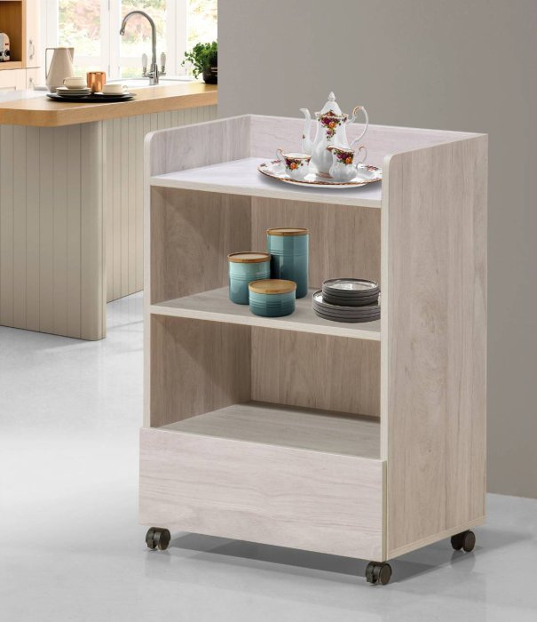 【尚品傢俱-崇德店】※自運價※ Q-736-51 巴洛夏 橡木色餐車 / 雪山白餐車 | Yahoo奇摩拍賣