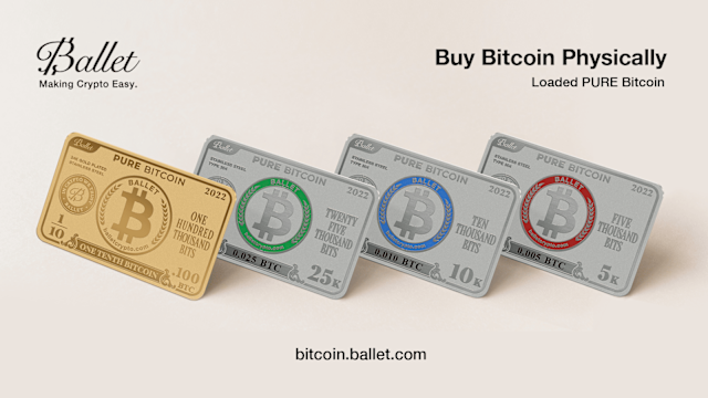 Ballet Announces New Service, Now Selling Bitcoin For Physical Delivery
