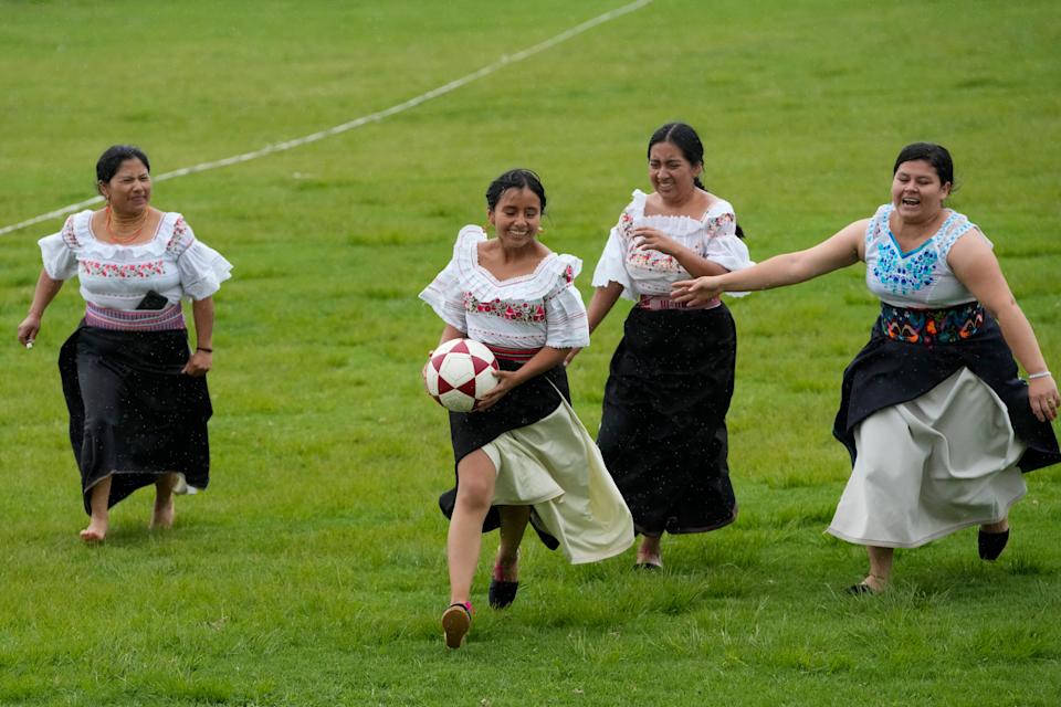 Indigenous women in Ecuador take on soccer by inventing a sport ...