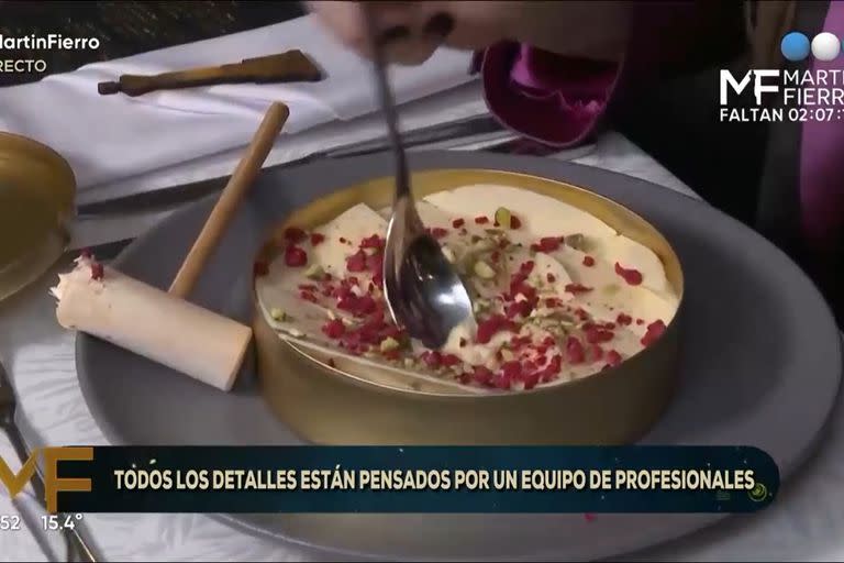 El postre estrella de los Martín Fierro: así es la lata y el martillo ...