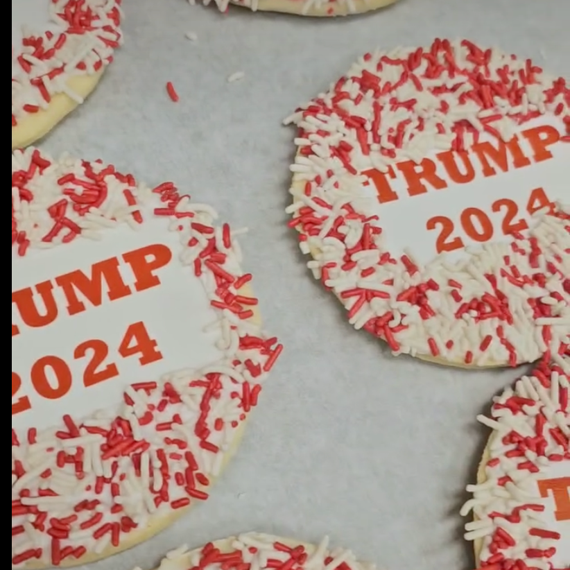 Supporters loving Lochel's Bakery's presidential debate cookies. Who's ...