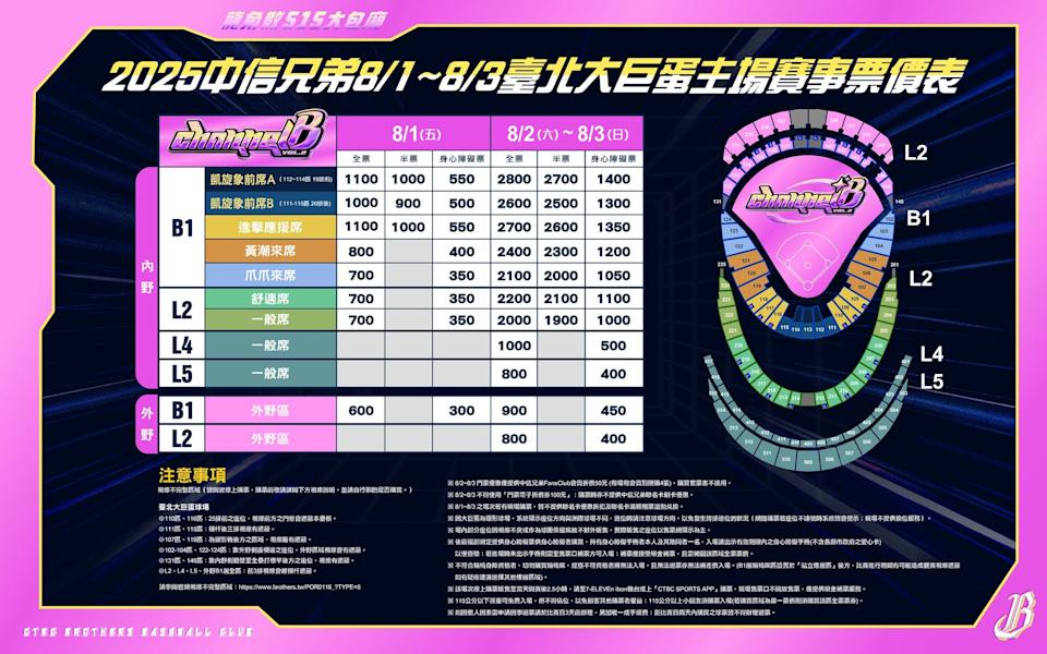 ITZY、SJ-D&E降臨大巨蛋 中信兄弟公布票價、開賣時間及抽獎活動