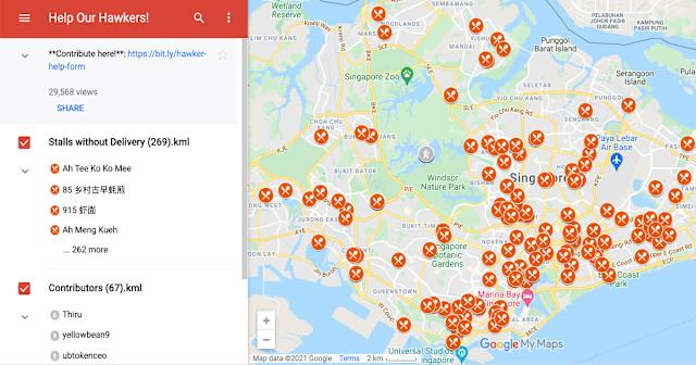 Support digitally-disadvantaged hawkers with this Reddit user-made map
