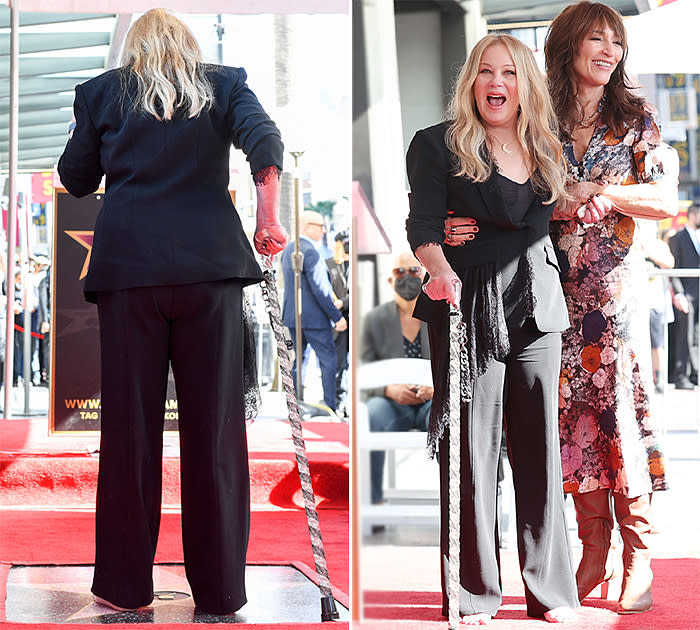 Las lágrimas de Christina Applegate al reaparecer un año después de ser ...