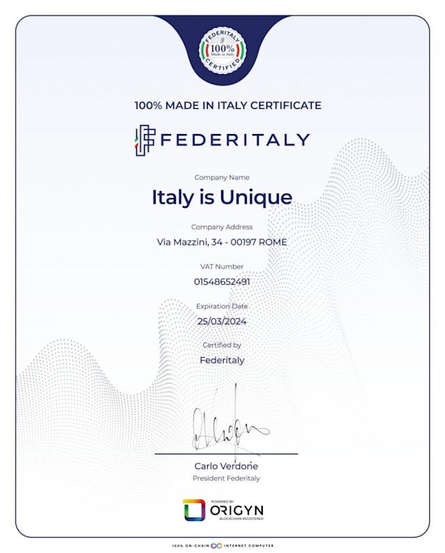 Tradition Meets Innovation-A Digital Certificate for Authentic Italian ...