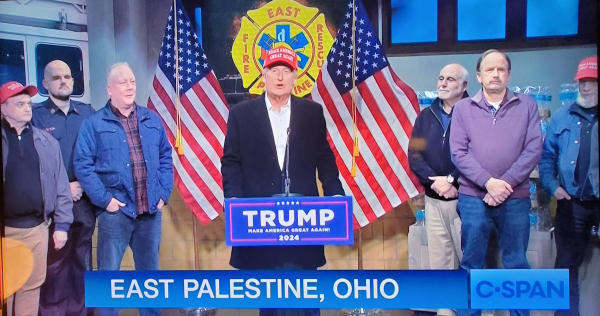 Donald Trump’s Train Wreck Appearance In Polluted East Palestine, Ohio ...