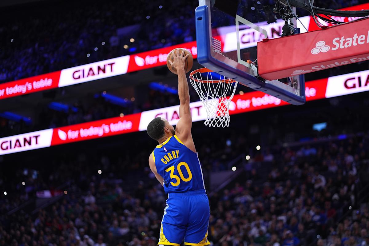 Stephen Curry says he's retiring from the slam dunk after throwing down ...