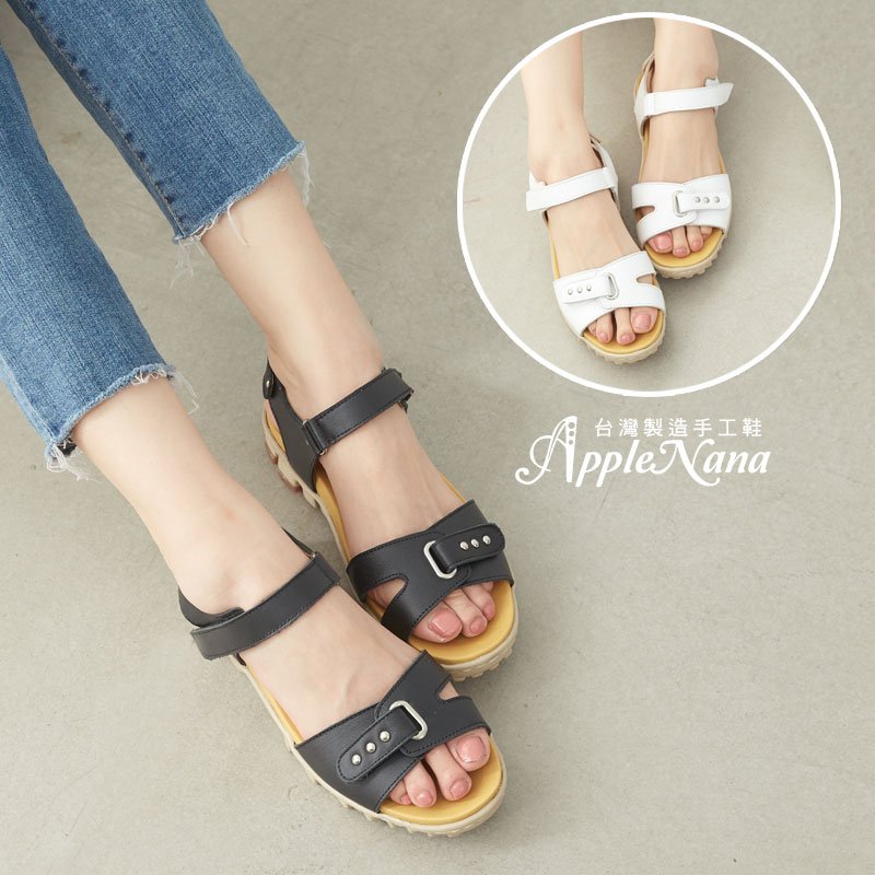 雙面女孩優雅風運動系真皮獨立感應氣墊涼鞋【QTY55】AppleNana | Yahoo奇摩拍賣