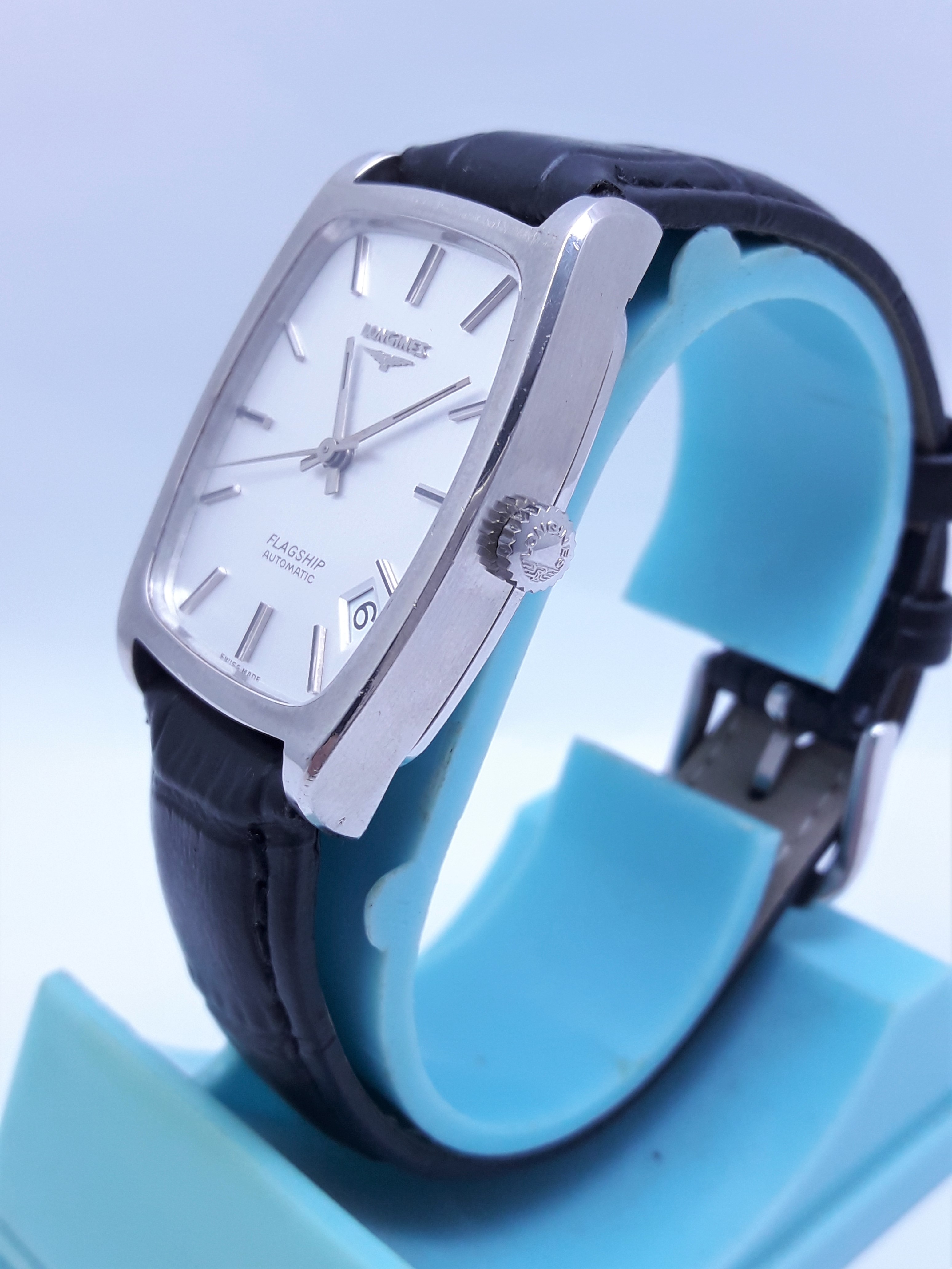 瑞士原裝LONGINES浪琴,機芯:6651,日期顯示,原裝龍頭,不鏽鋼自動上鍊機械男錶 | Yahoo奇摩拍賣