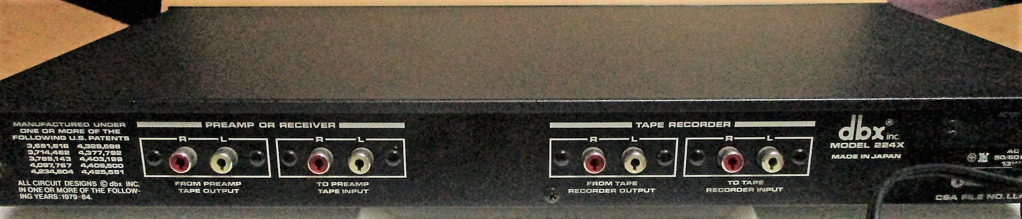 日本／dbx 224X Type II Tape Noise Reduction System／附訊號線1組＋3組李茲線 | Yahoo奇摩拍賣