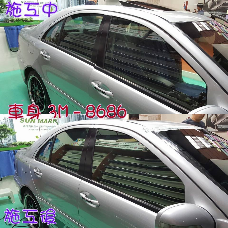 台中燦杰汽車大樓專業隔熱紙【3M 8686 車身 】 | Yahoo奇摩拍賣