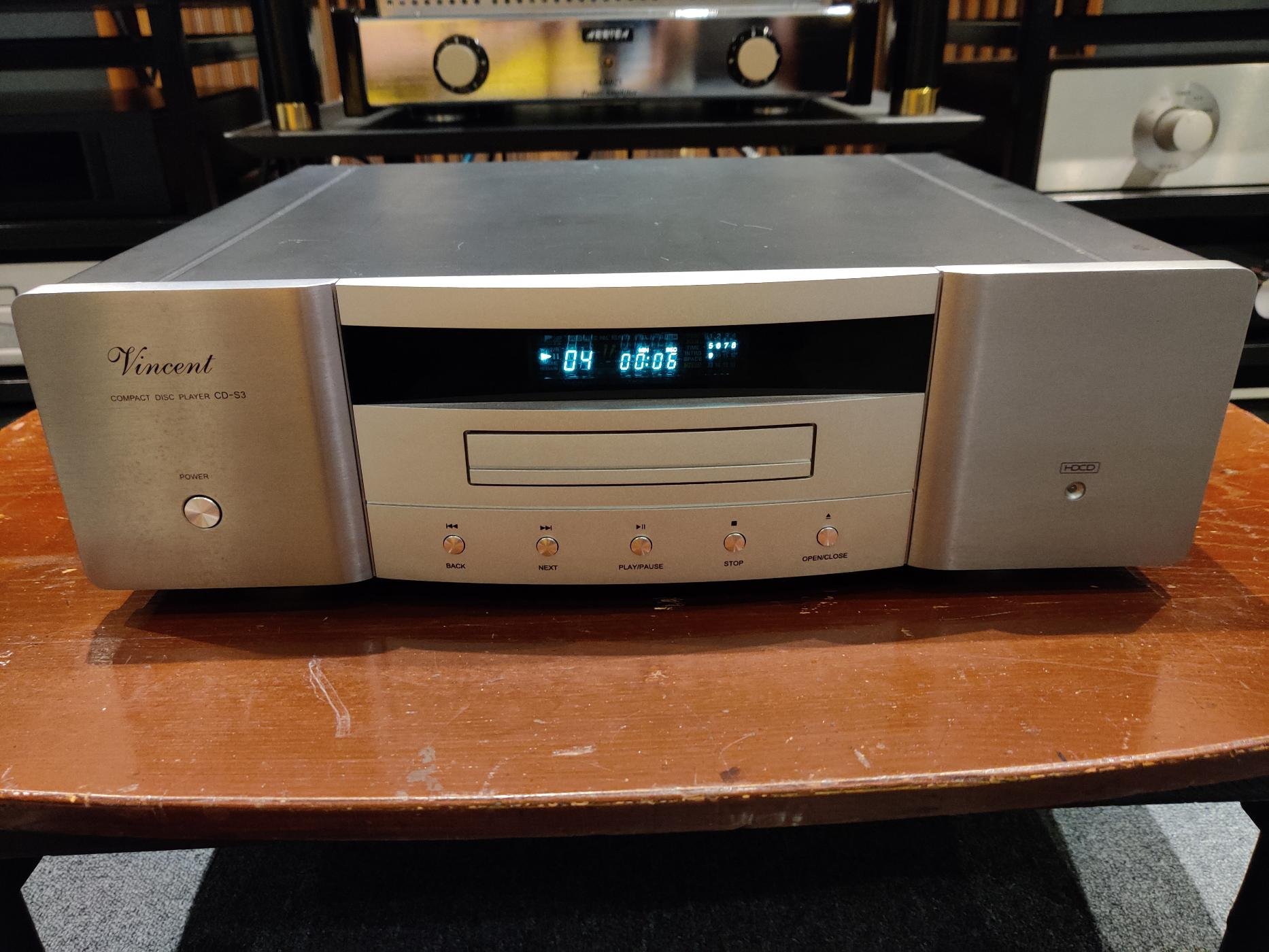 「極新」德國 Vincent CD-S3 平衡/RCA/光纖/同軸輸出 HDCD 高階 CD 播放機 110V 台灣電壓 | Yahoo奇摩拍賣