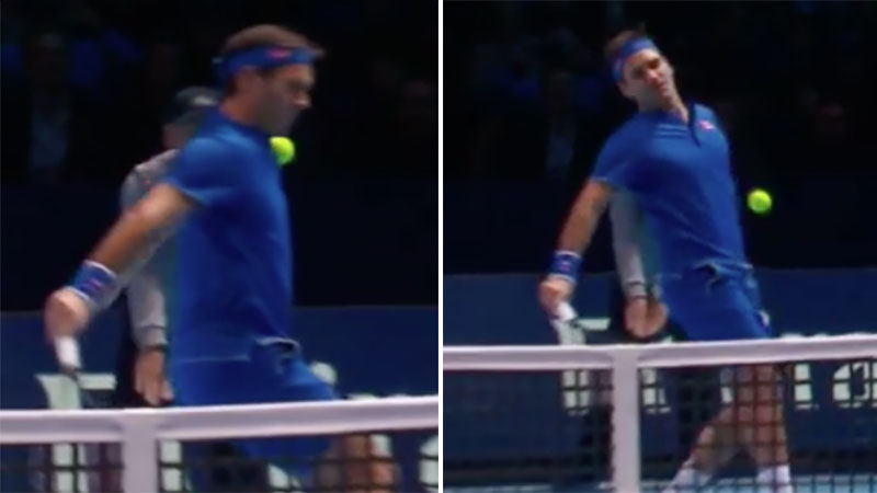 Tennis fans erupt over Roger Federer's hilarious mishap - Yahoo Sport