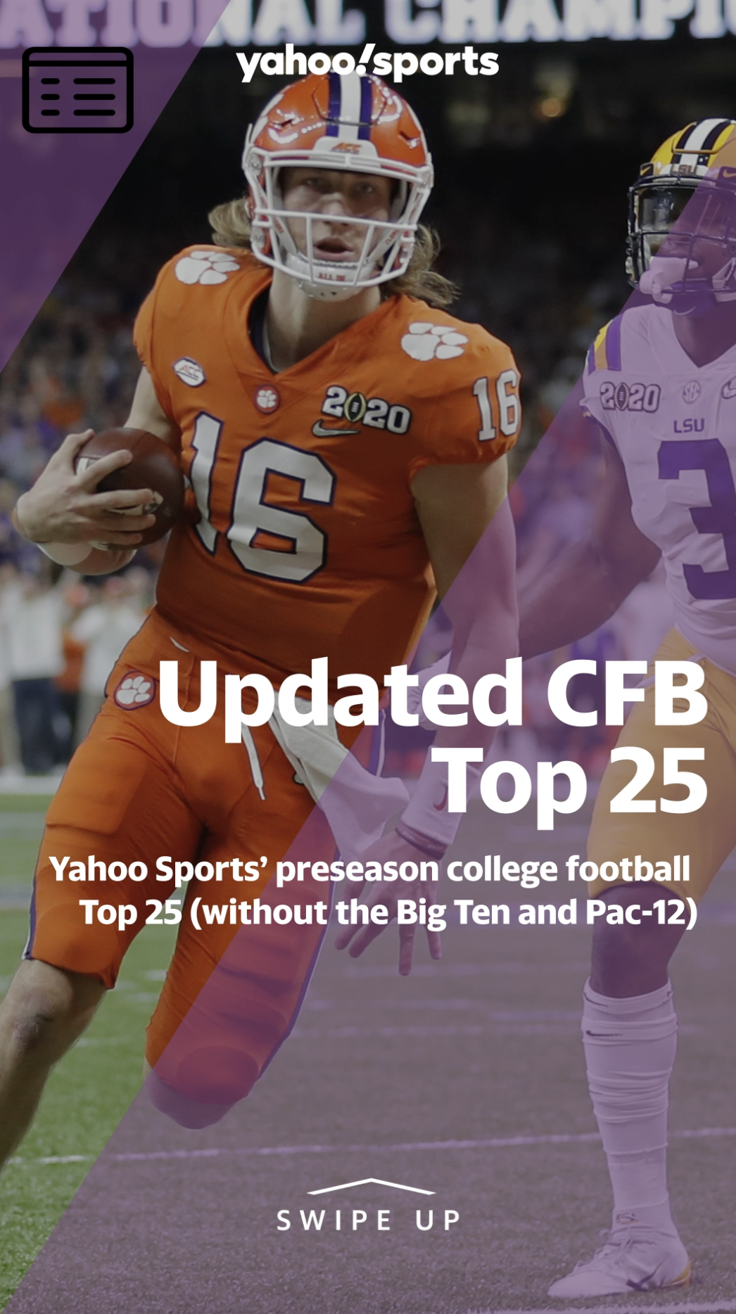 Yahoo Sports' preseason college football Top 25 (without the Big Ten and Pac-12) - Yahoo Sports
