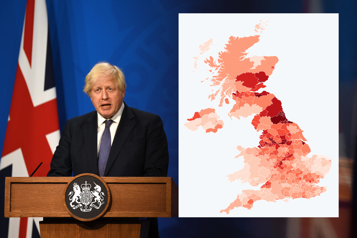 The 37 COVID hotspots as Boris Johnson announces 'freedom day' will go ...