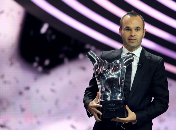 Andres Iniesta’s surprise upon winning the 2012 UEFA Best Player in ...