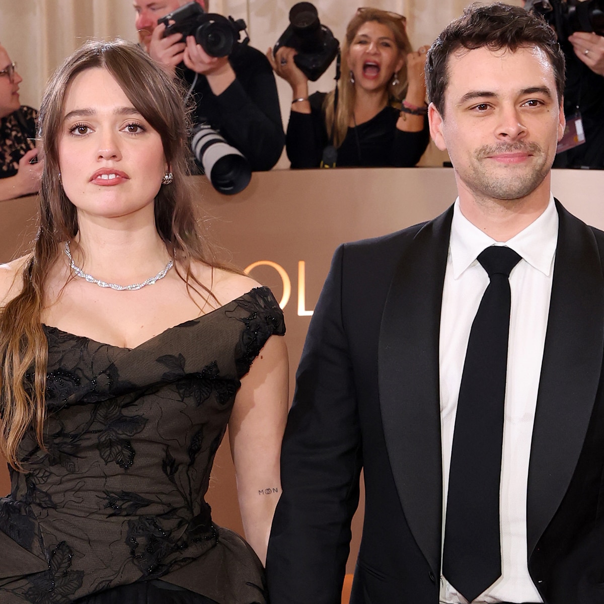 Aimee Lou Wood & Adam Long Make Red Carpet Debut at Golden Globes 2026