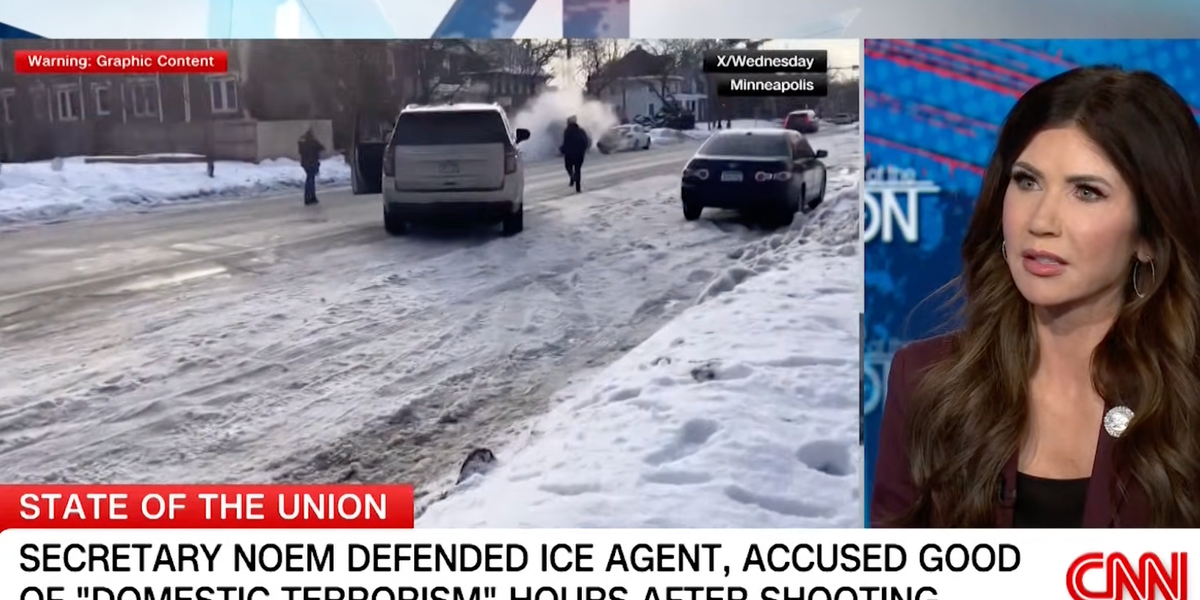 Kristi Noem Falsely Claims ICE Agent Was 'Ran Into' Before Deadly ...