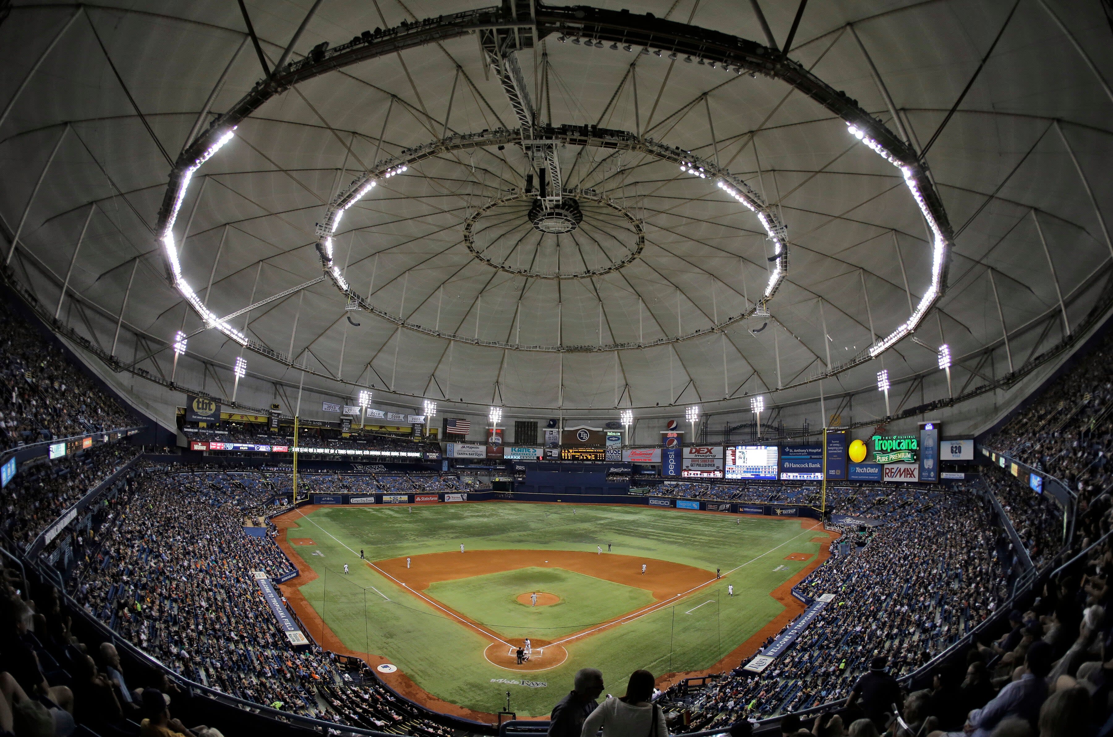 Lights go out at Tropicana Field