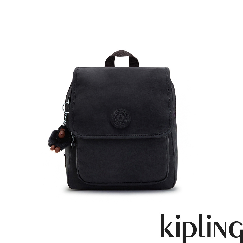 Kipling 率性曜石黑翻蓋式後背包-REMEE | 後背包 | Yahoo奇摩購物中心