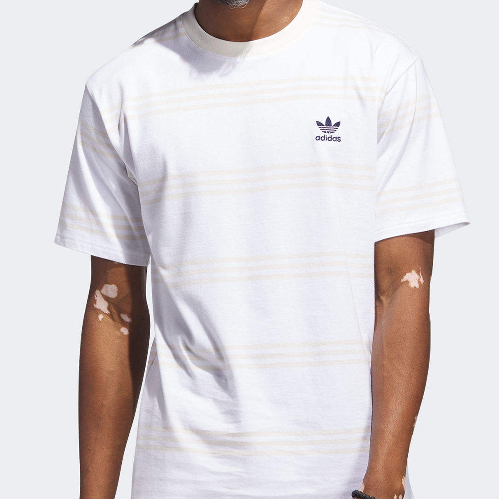 Adidas ENG 3-Stripes T 男款 米白色 條紋 運動 休閒 經典 復古 短袖 上衣 IL4702 | adidas ...
