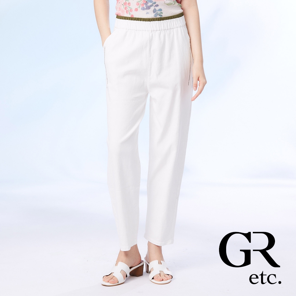 【GLORY21】網路獨賣款-etc.率性高含棉量雙口袋長褲-白色 | 其他長褲 | Yahoo奇摩購物中心