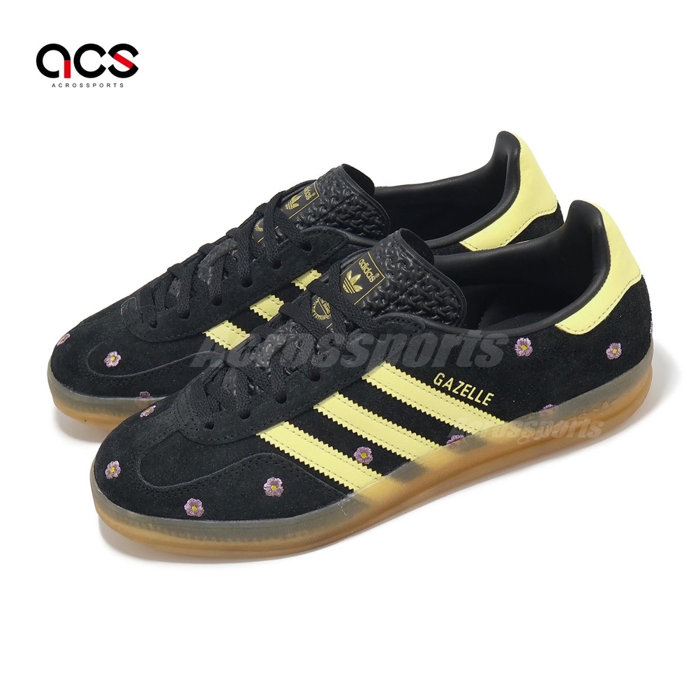 adidas 休閒鞋 Gazelle Indoor W 女鞋 黑 黃 粉紅小花 復古 德訓鞋 愛迪達 IF4490 | 休閒鞋 | Yahoo ...
