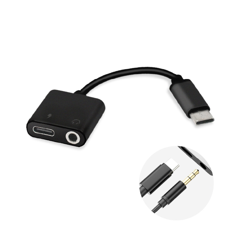 USB Type-C 轉 3.5mm耳機孔+USB充電 二合一轉接頭 手機平板耳機轉接線 | Type C | Yahoo奇摩購物中心