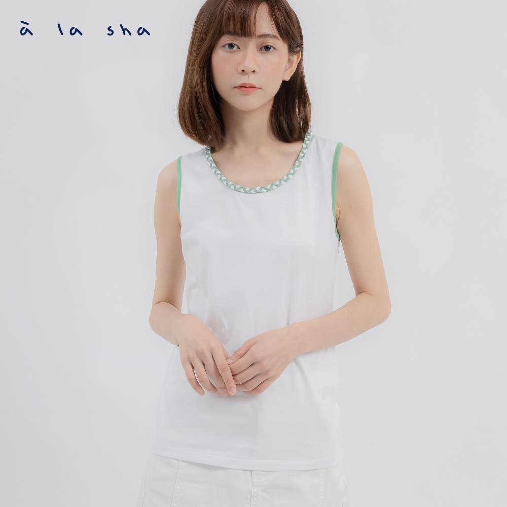 a la sha 編織領邊設計背心 | 背心 | Yahoo奇摩購物中心