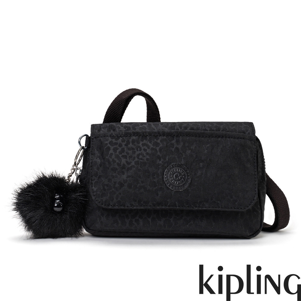Kipling 低調有型黑豹紋小巧側肩隨身包-AVERILL | 斜/肩背包 | Yahoo奇摩購物中心