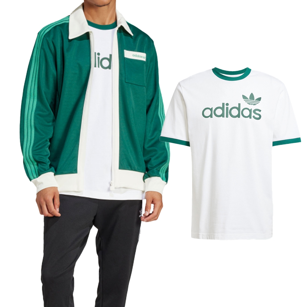 Adidas Simple Tee 男款 白綠色 運動 休閒 上衣 亞規 三葉草 圓領 短袖 JC8371 | adidas | Yahoo奇 ...
