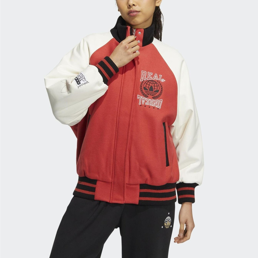 Adidas Mc Bomber Jkt [HS9512] 女 飛行外套 運動 休閒 學院風 防風 國際版 紅白 | adidas | Yahoo奇摩購物中心