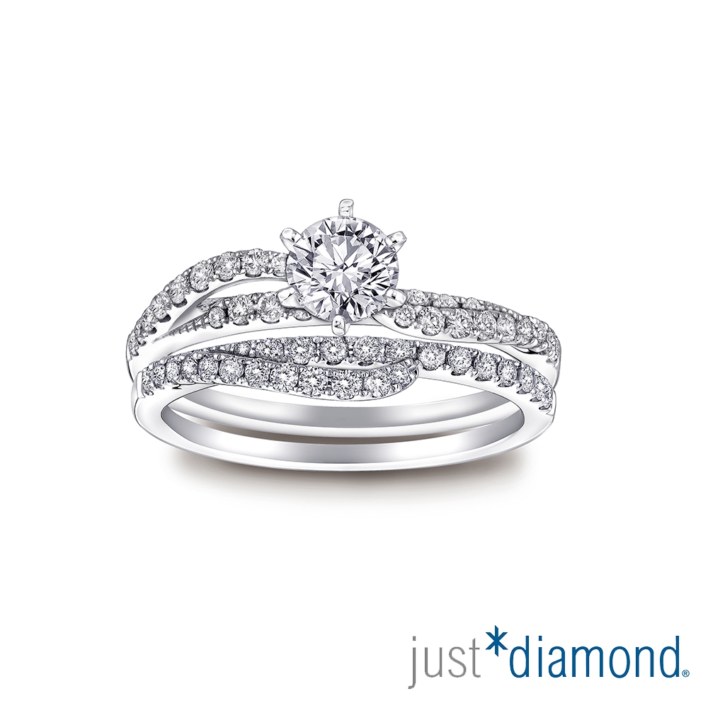 【Just Diamond】My Queen GIA 30分 18K金鑽石套戒(港圍11) | Just Diamond | Yahoo奇摩購物中心