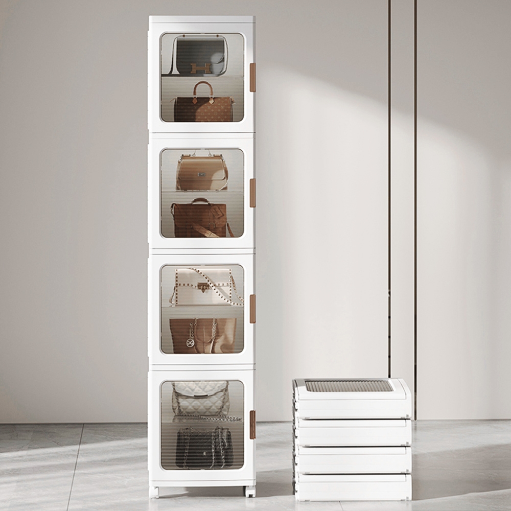 Mr.box 37面寬-新式摺疊4層收納櫃-中號 | 折疊式 | Yahoo奇摩購物中心