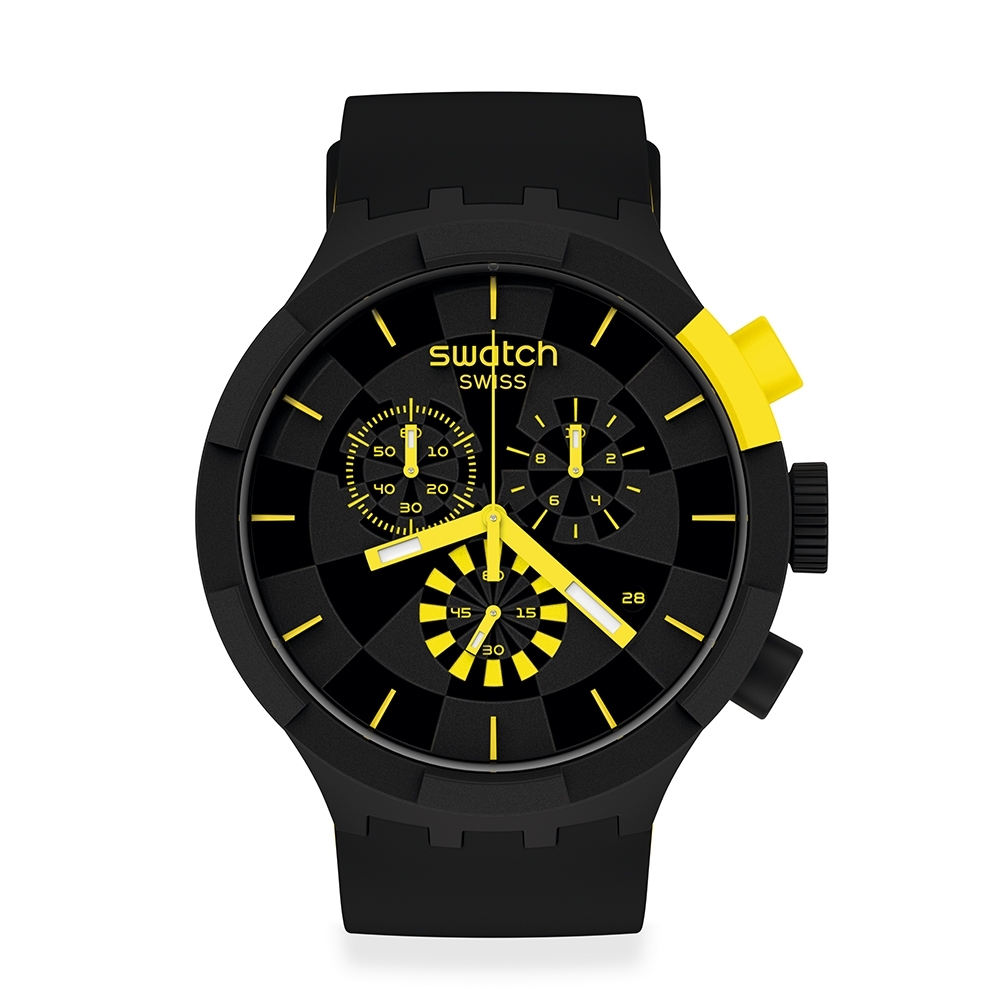 Swatch BIG BOLD系列手錶 CHECKPOINT YELLOW -47mm | Big Bold | Yahoo奇摩購物中心