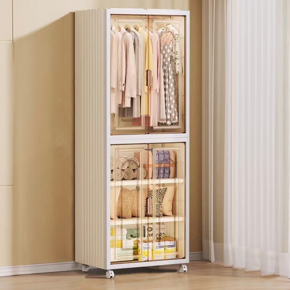【AOTTO】 70面寬雙開門折疊附輪收納衣櫃(衣櫃 收納櫃) | 寬100cm以上 | Yahoo奇摩購物中心