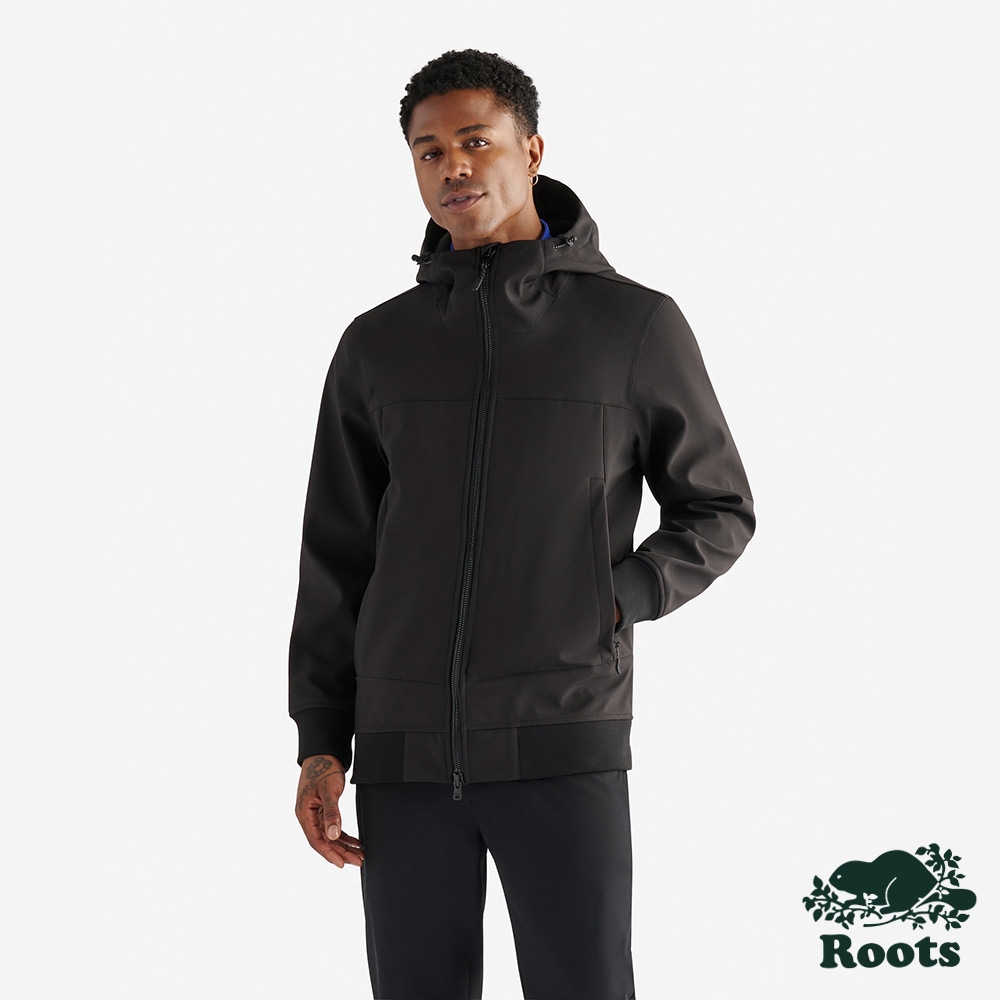 Roots男裝- MOUNTAINEER SOFTSHELL 連帽外套-黑色 | 連帽/運動外套 | Yahoo奇摩購物中心