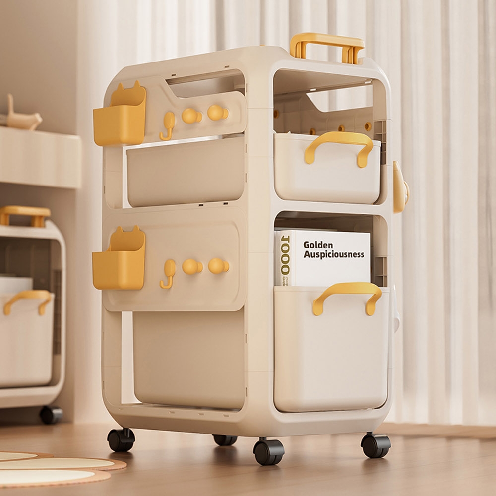 【AOTTO】 多功能抽屜式三層收納置物推車(推車 收納架 層架) | 三層 | Yahoo奇摩購物中心