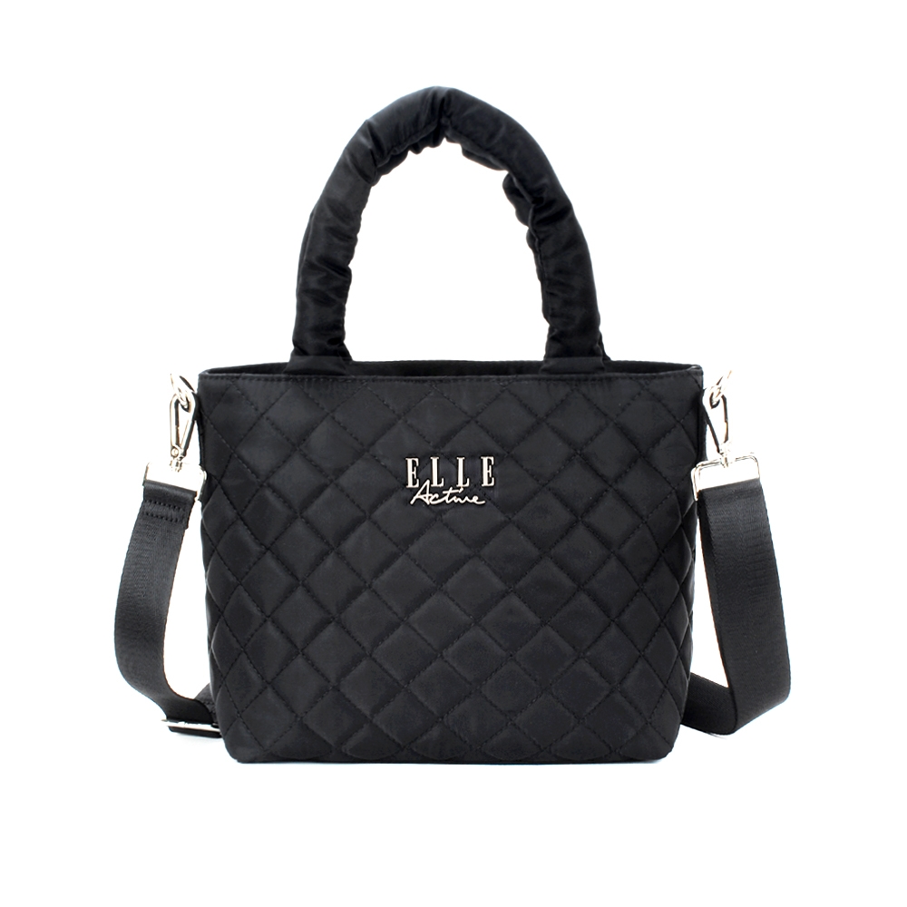 【ELLE Active】生活印記系列-手提包/手提袋/側背包/斜背包-黑色 | 斜/肩背包 | Yahoo奇摩購物中心