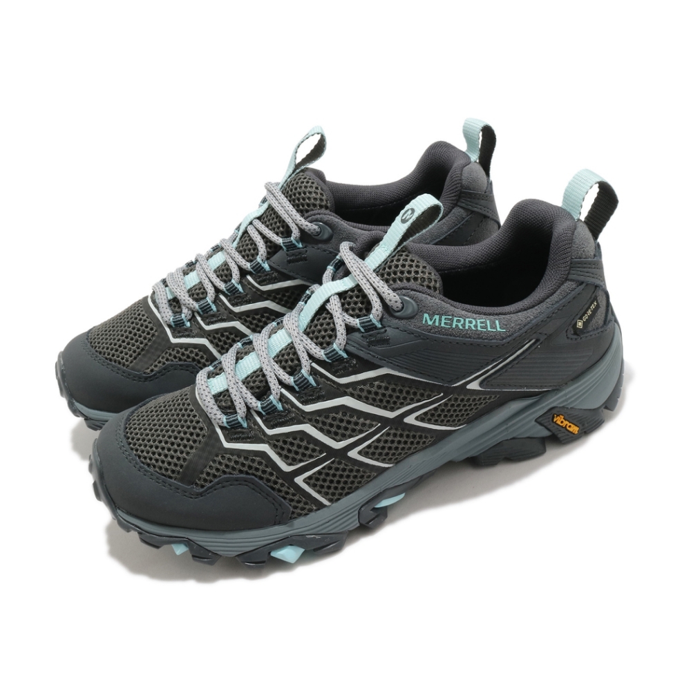 Merrell 戶外鞋 Moab FST 2 GTX 女鞋 登山 越野 耐磨 黃金大底 防水 灰 綠 ML500090 | 登山鞋 | Yahoo奇摩購物中心