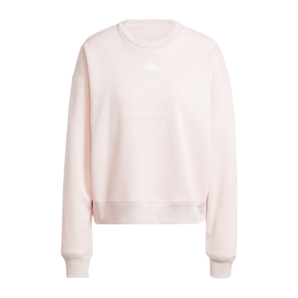 Adidas W BLUV Q3 SWT IY1455 女 長袖上衣 休閒長袖 落肩 舒適 穿搭 粉紅 | adidas | Yahoo奇摩購物中心