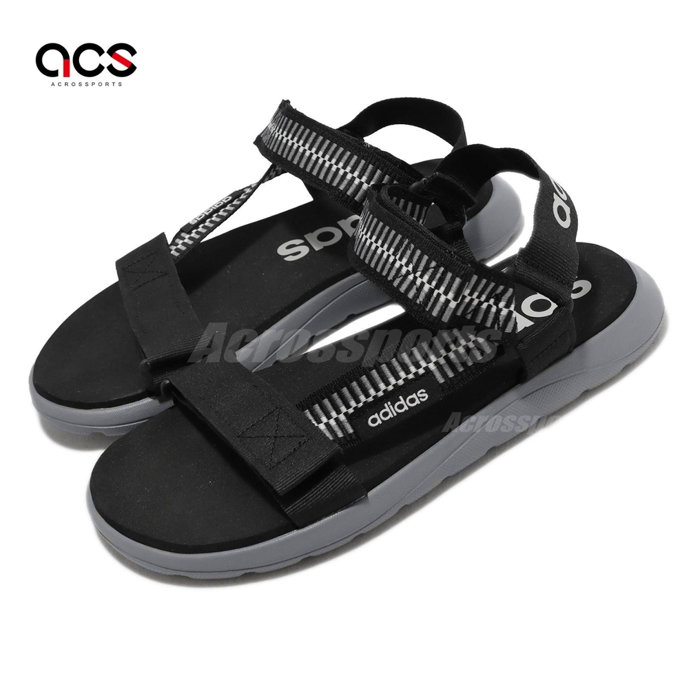 Adidas 涼鞋 Comfort Sandal 男鞋 女鞋 黑 圖騰 輕量 魔鬼氈 織帶鞋 GV8243 | 涼拖鞋 | Yahoo奇摩購物中心