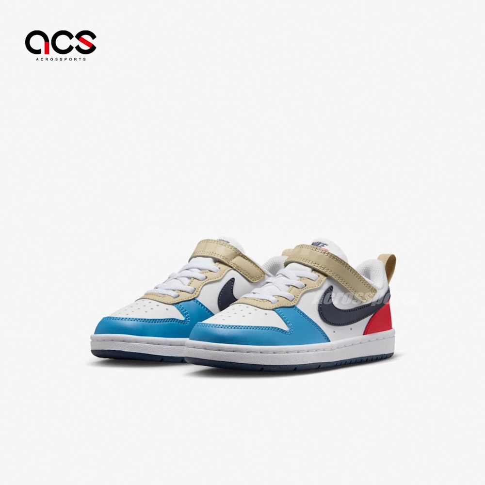 Nike 休閒鞋 Court Borough Low Recraft PS 中童 童鞋 白 藍 橘 復古 DV5457-124 | NIKE ...