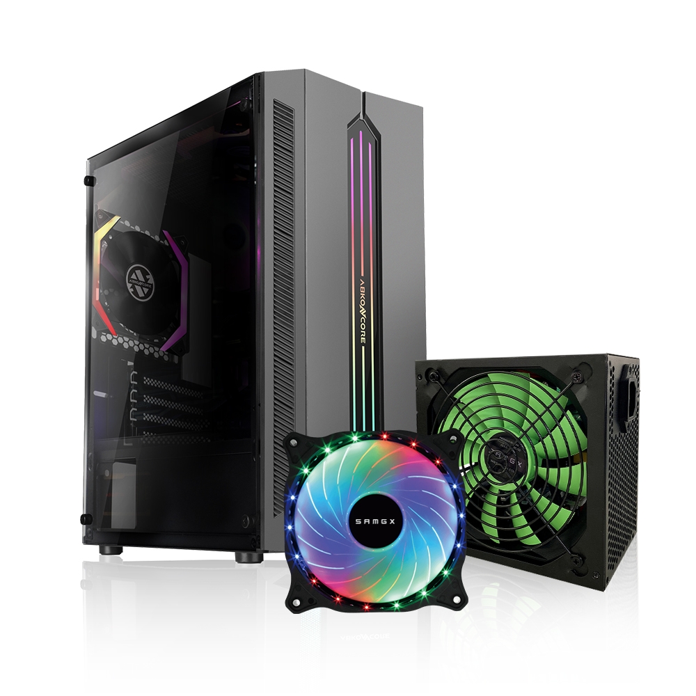 【ABKONCORE】L860 ATX玻璃RGB機殼+【SHARK】550 80PLUS 銅牌電源供應器+ 【SAMGX】極光煥彩 12公分風扇 RGB風扇 | 其他品牌 | Yahoo奇摩購物中心