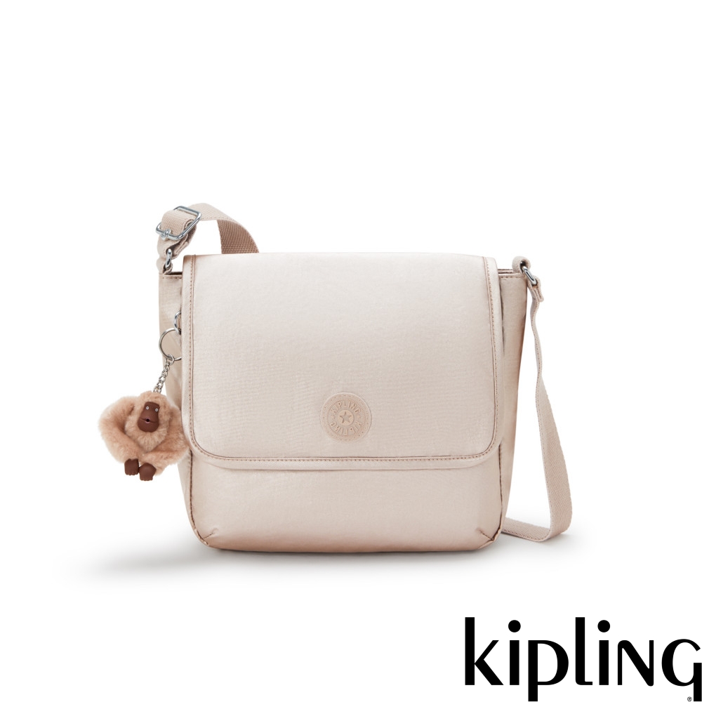 Kipling 金屬光玫瑰金輕巧簡約側背包-TAMSIN B | 斜/肩背包 | Yahoo購物中心