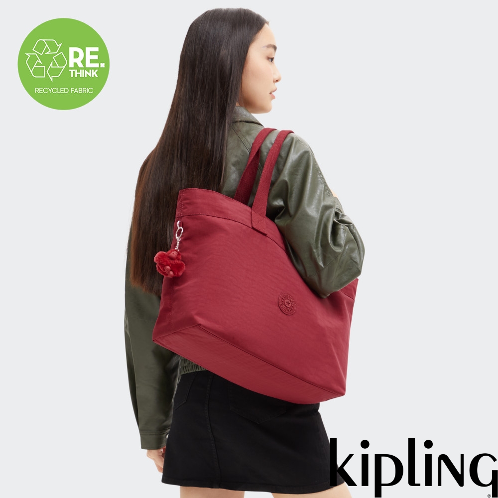 Kipling 時尚紅大容量手提托特包-COLISSA UP | 斜/肩背包 | Yahoo奇摩購物中心